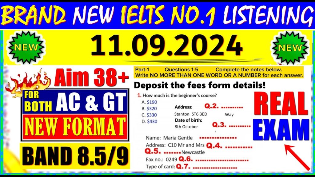 IELTS LISTENING PRACTICE TEST 2024 WITH ANSWERS | 11.09.2024 – HASH IELTS
