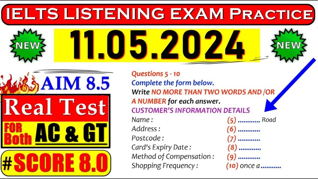 IELTS LISTENING PRACTICE TEST 2024 WITH ANSWERS | 11.05.2024 – HASH IELTS