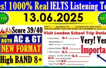 IELTS LISTENING PRACTICE TEST 2025 WITH ANSWERS | 16.06.2025 – HASH IELTS